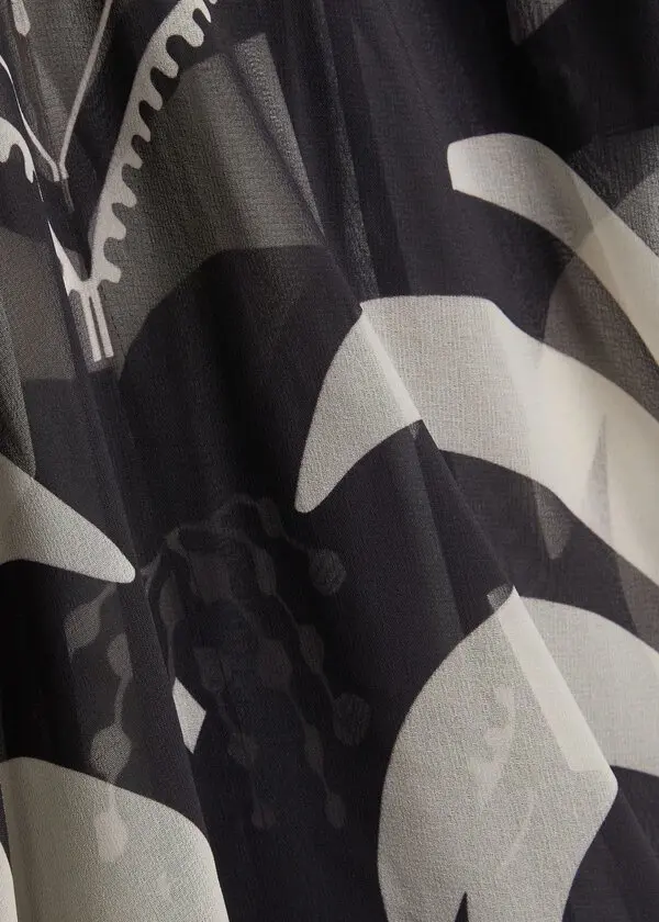 Johanna Ortiz Patterned Georgette Maxi Kaftan