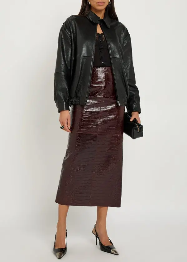 Nour Hammour Doran Leather Jacket