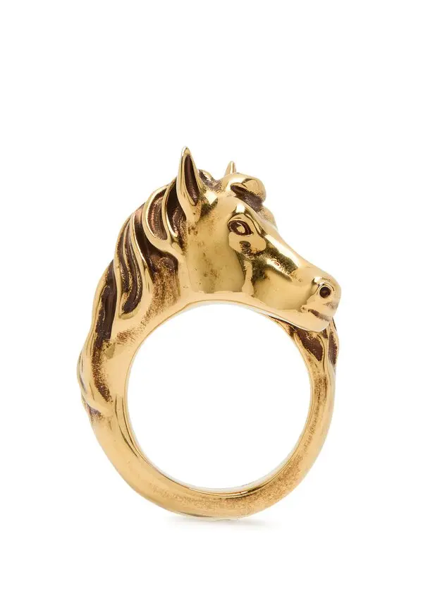 Chloé Chain Horse Ring - Gold