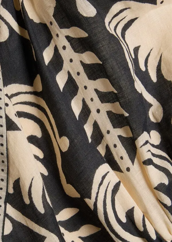 Johanna Ortiz Patterned Linen Mini Dress