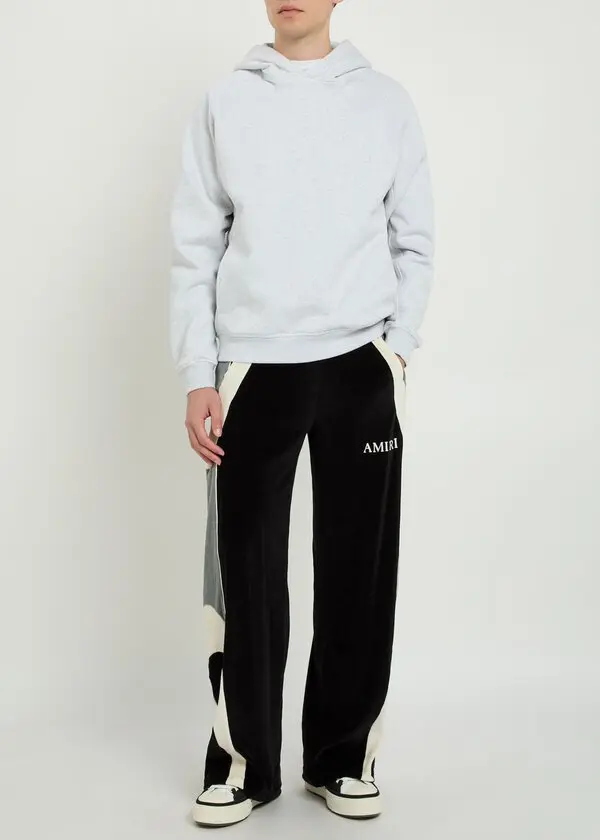 Amiri Colour-blocked Velour Track Pants