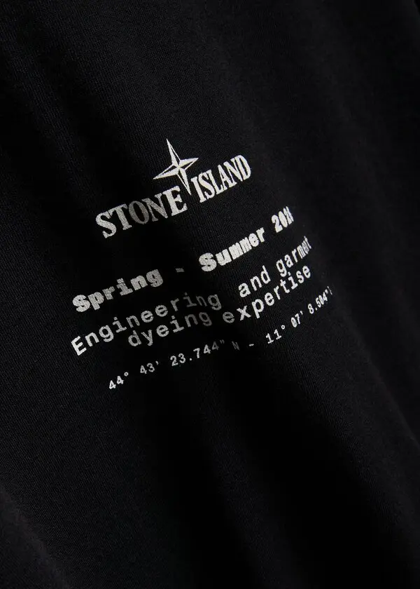 Stone Island Logo-print Cotton T-shirt - Black