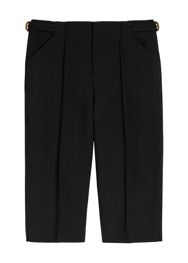 Chloé Slim-leg Cropped Capri Trousers - Black