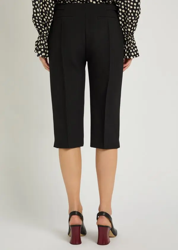 Chloé Slim-leg Cropped Capri Trousers - Black