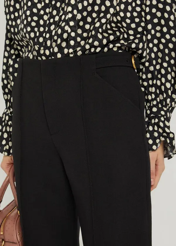 Chloé Slim-leg Cropped Capri Trousers - Black