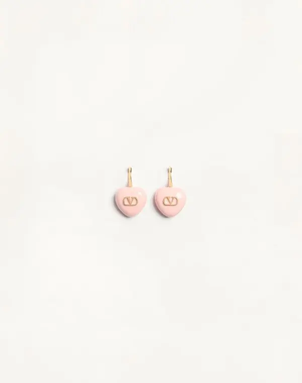 Valentino Garavani Coeur Royal Earrings - Gold/pink