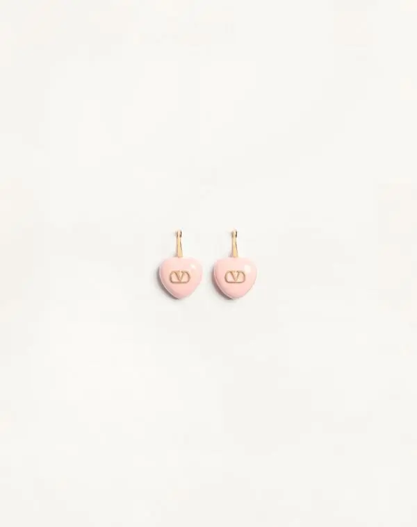 Valentino Garavani Coeur Royal Earrings - Gold/pink
