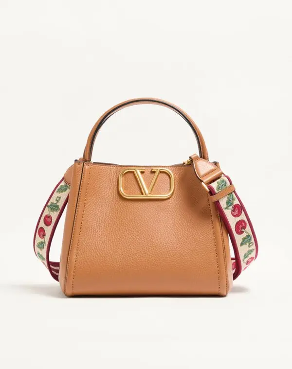 Valentino Garavani Alltime Medium Handbag - Almond