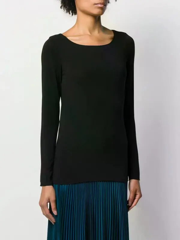 Majestic Filatures Boat Neck Top - Black