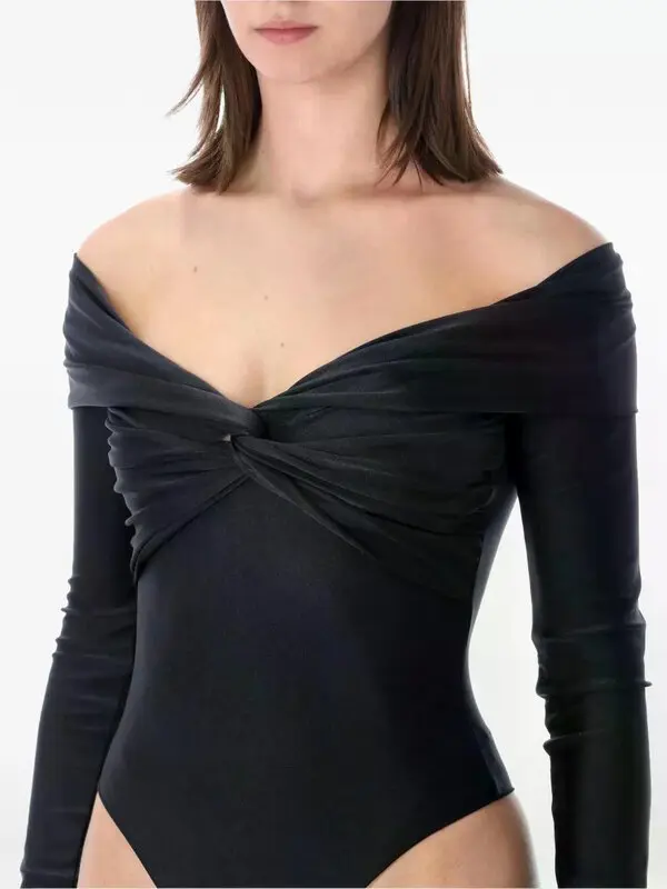 Andamane Kendall Twisted Bodysuit - Black