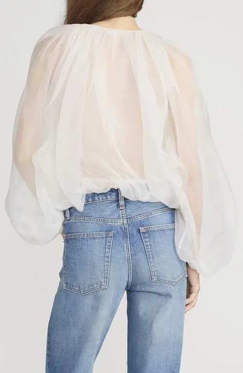 FRAME Sheer Silk Top