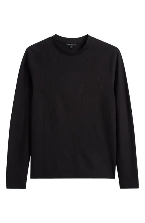Robert Barakett Sorrell Long Sleeve Cotton Blend T-shirt - Black