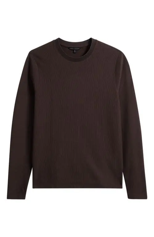 Robert Barakett Sorrell Long Sleeve Cotton Blend T-shirt - Espresso