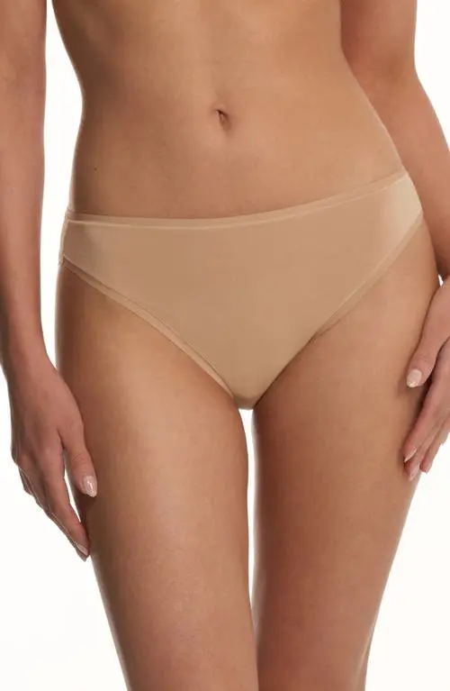Natori Bliss Bare Cotton Bikini - Cafe