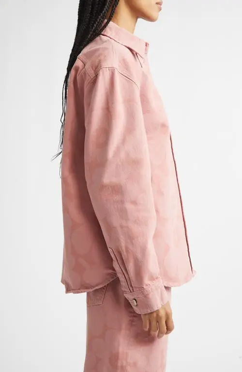 Marimekko Maridenim Vaihe Unikko Denim Shirt Jacket