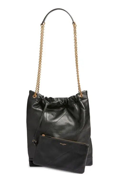 Saint Laurent Jamie 4.3 Patchwork Leather Shoulder Bag - Nero