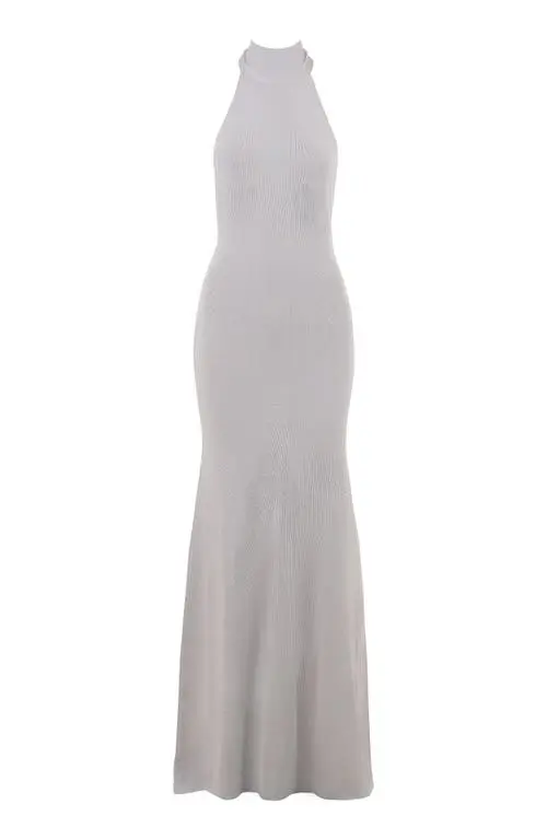 House Of Cb Nova Halter Open Back Mermaid Gown