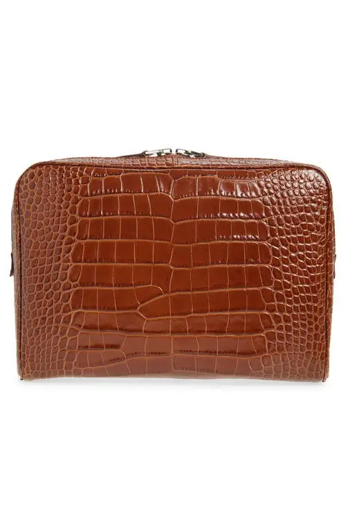TOM FORD Croc Embossed Leather Laptop Case