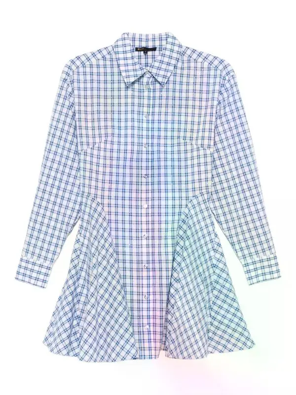 Maje Check-pattern Mini Shirt Dress