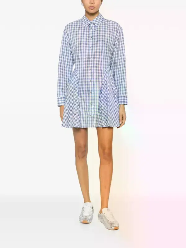 Maje Check-pattern Mini Shirt Dress