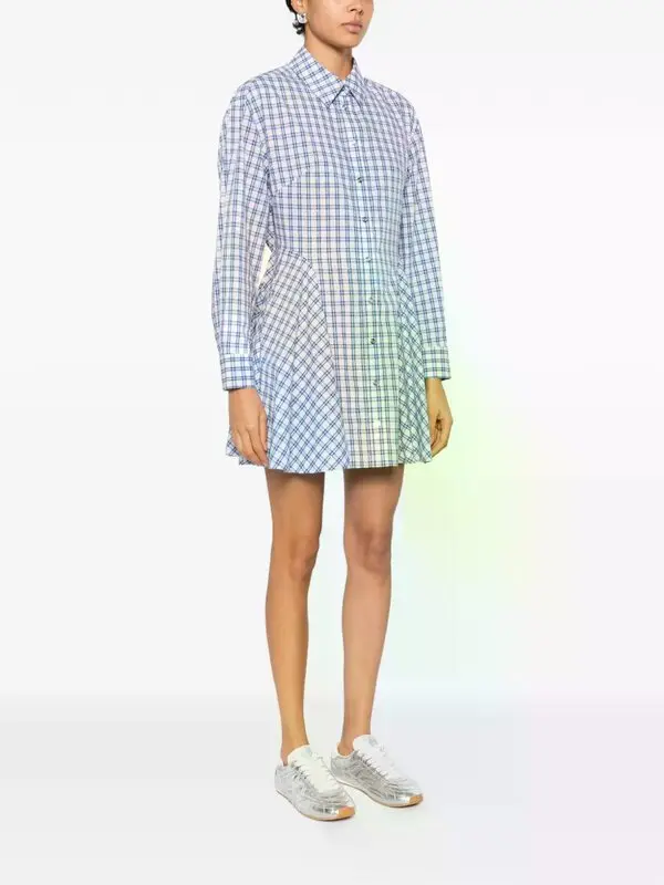 Maje Check-pattern Mini Shirt Dress