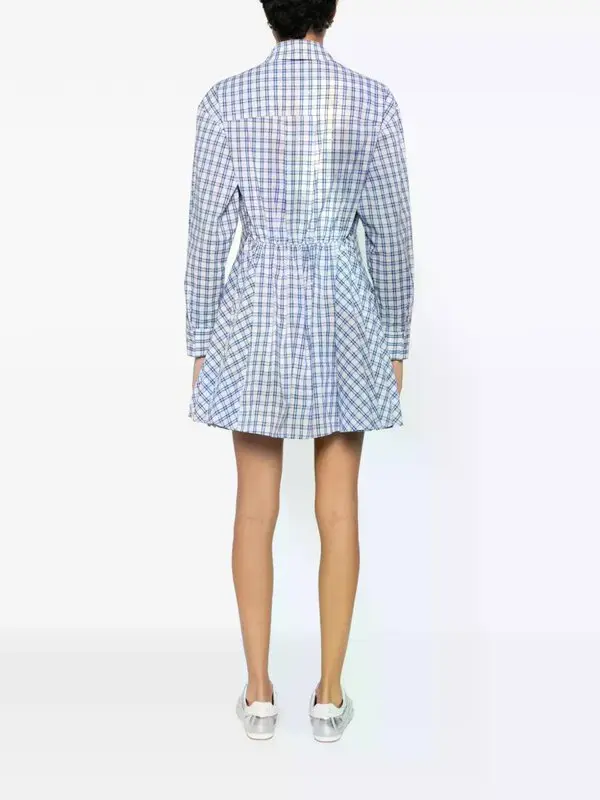 Maje Check-pattern Mini Shirt Dress