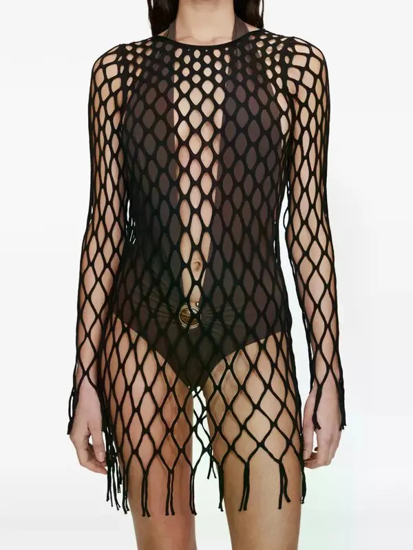 Christopher Esber Knitted Mesh Mini Dress
