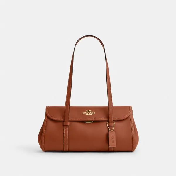 COACH® Bridget Flap Shoulder Bag - Smooth Leather/gold/tan