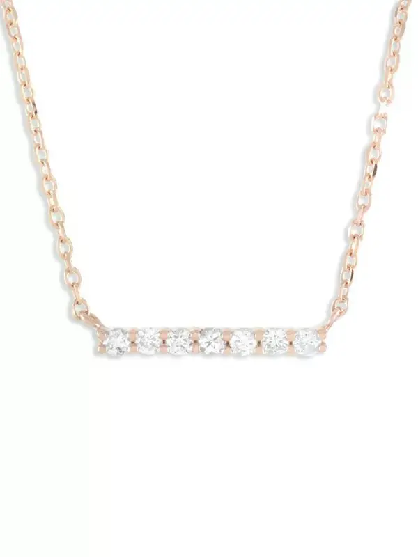LB EXCLUSIVE 14k Rose Gold Diamond Necklace - Pink