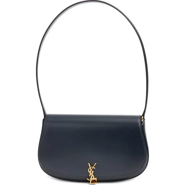 Saint Laurent Mini Voltaire Leather Shoulder Bag - Deep Blue