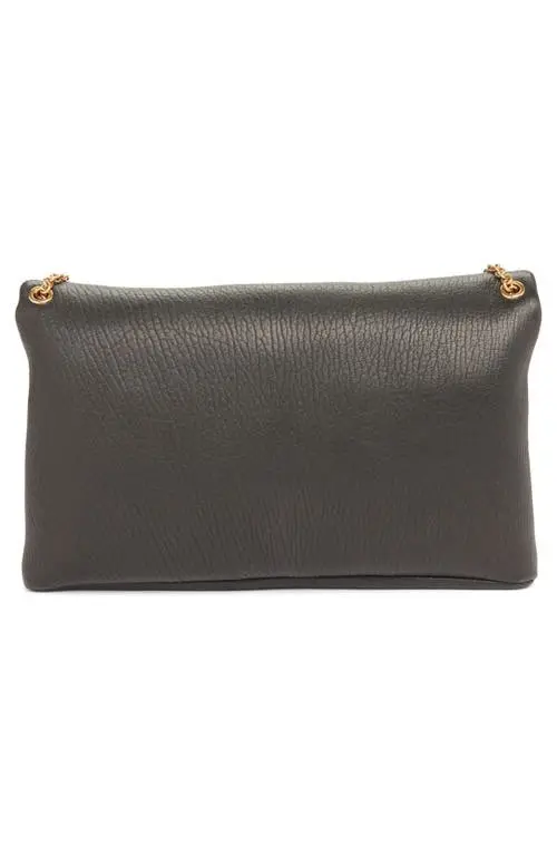 Saint Laurent Cassandre Leather Shoulder Bag - Noir