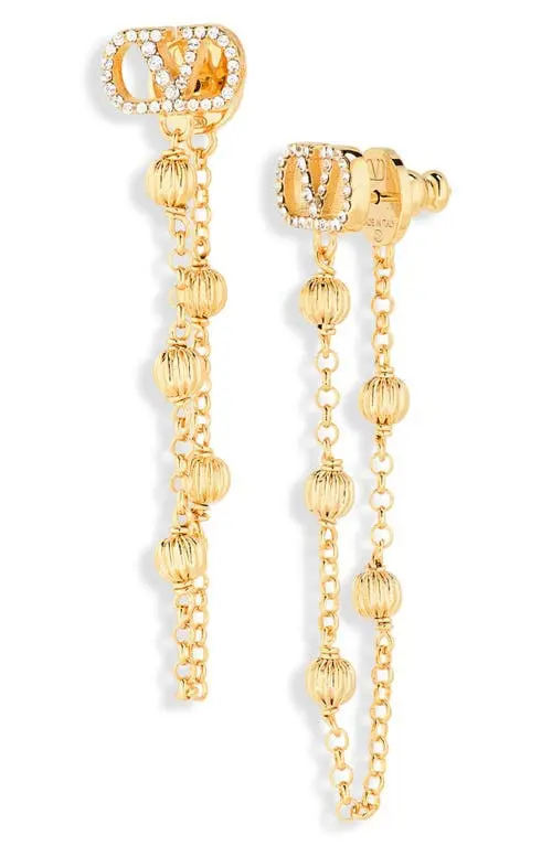 Valentino Garavani Vlogo Signature Front/back Earrings - Gold