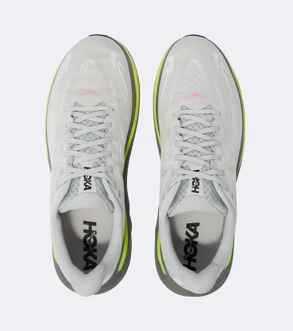 Hoka One One Clifton 10 Athletic Lace-up Sneakers - Grey