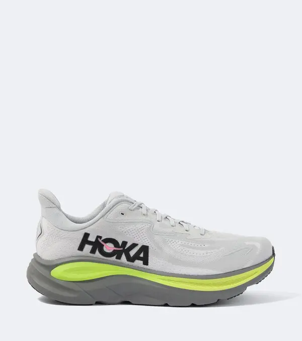 Hoka One One Clifton 10 Athletic Lace-up Sneakers - Grey