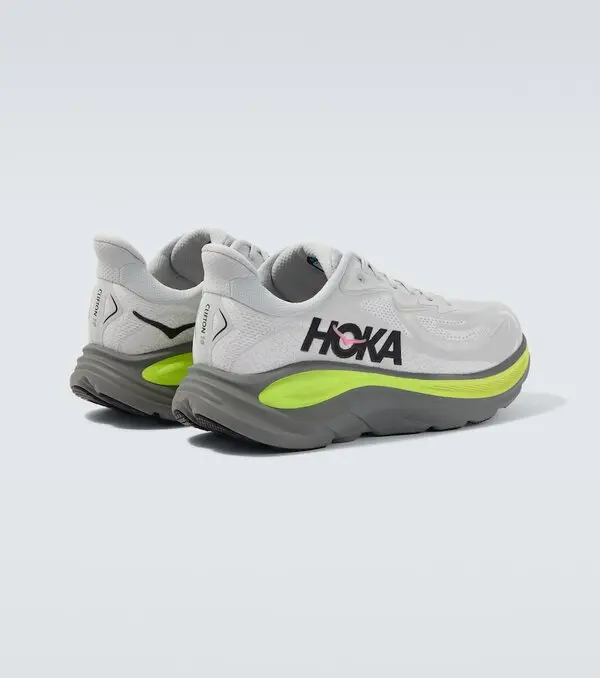Hoka One One Clifton 10 Athletic Lace-up Sneakers - Grey