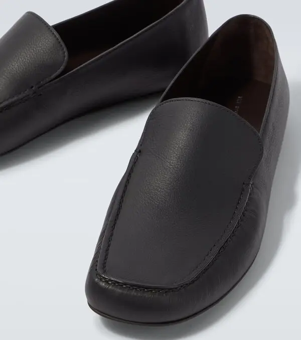 THE ROW Leo Leather Loafers