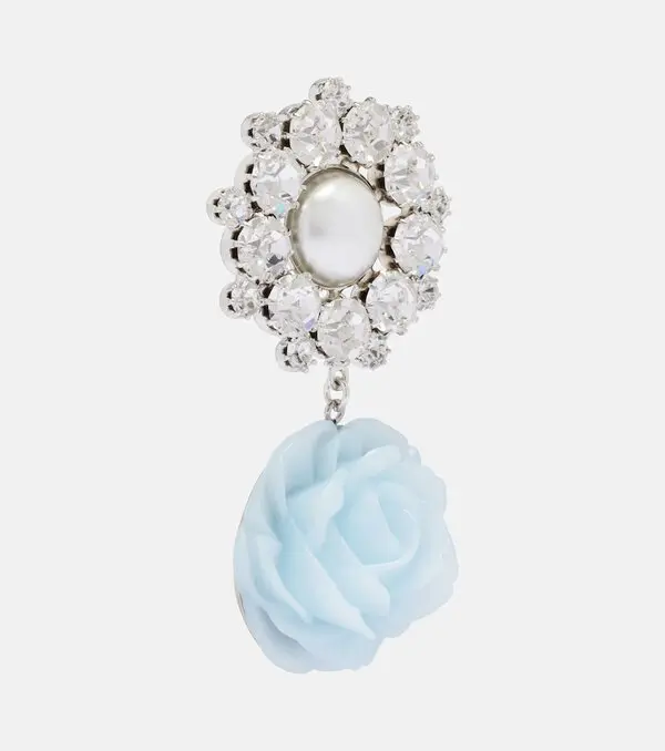 Magda Butrym Floral Appliqué Drop Earrings