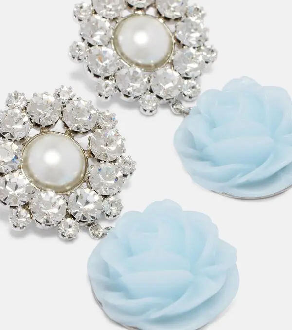 Magda Butrym Floral Appliqué Drop Earrings