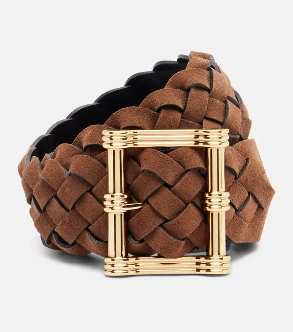 Etro Braided Reversible Suede Belt - Brown