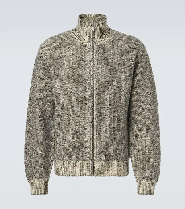 JIL SANDER Wool And Cotton Zip-up Cardigan