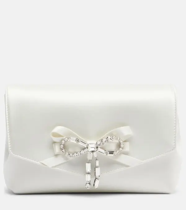 JIMMY CHOO Embellished Mini Clutch - White