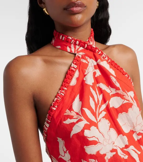 Poupette St Barth Manon Halterneck Mini Dress