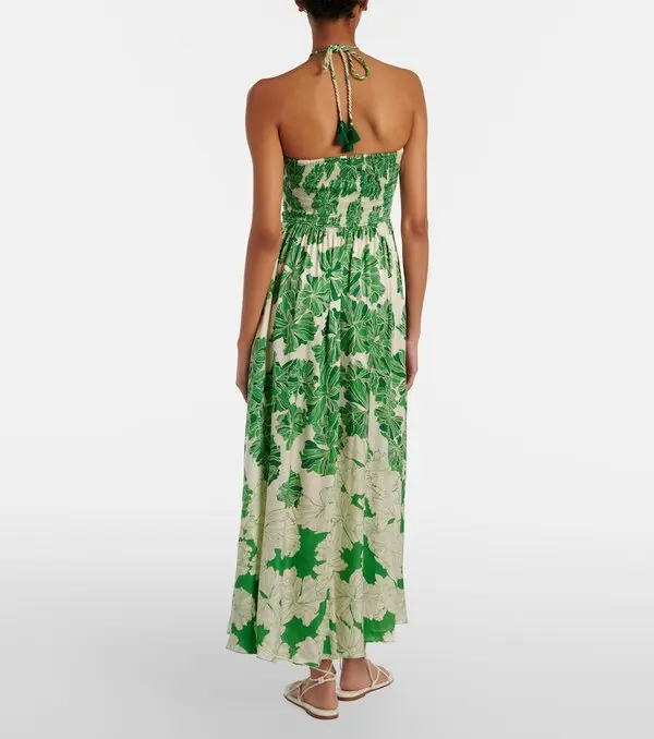 Poupette St Barth Avril Floral Halterneck Maxi Dress