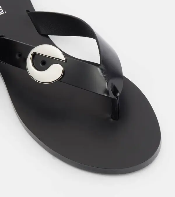 Coperni Logo Leather Thong Sandals