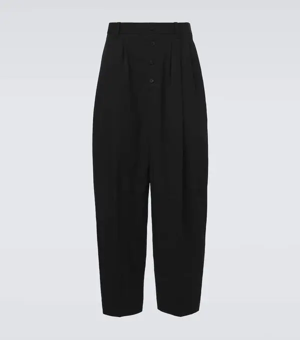 Jacquemus Fernando Pleated Wool Tapered Trousers