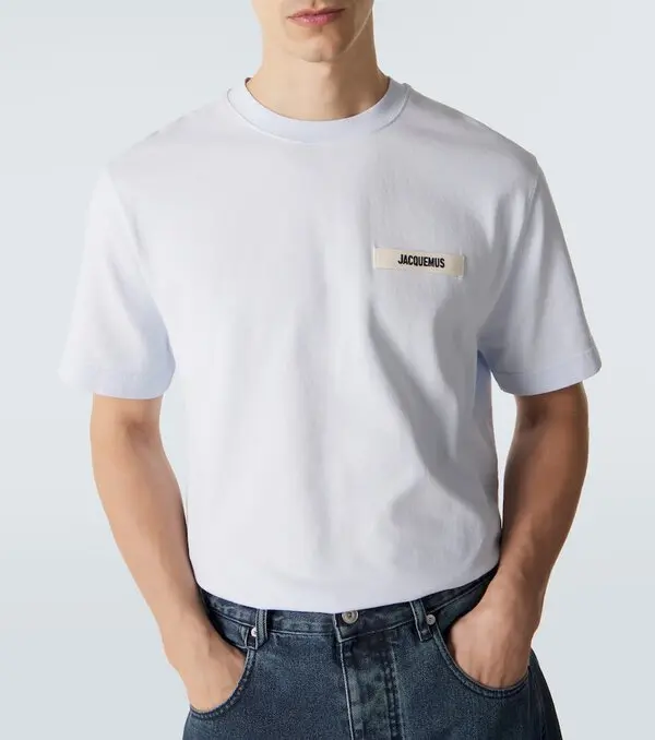 Jacquemus Gros Grain Cotton Jersey T-shirt - Blue