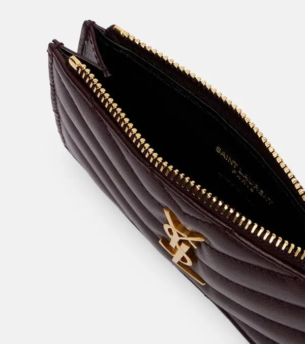 Saint Laurent Cassandre Leather Card Holder