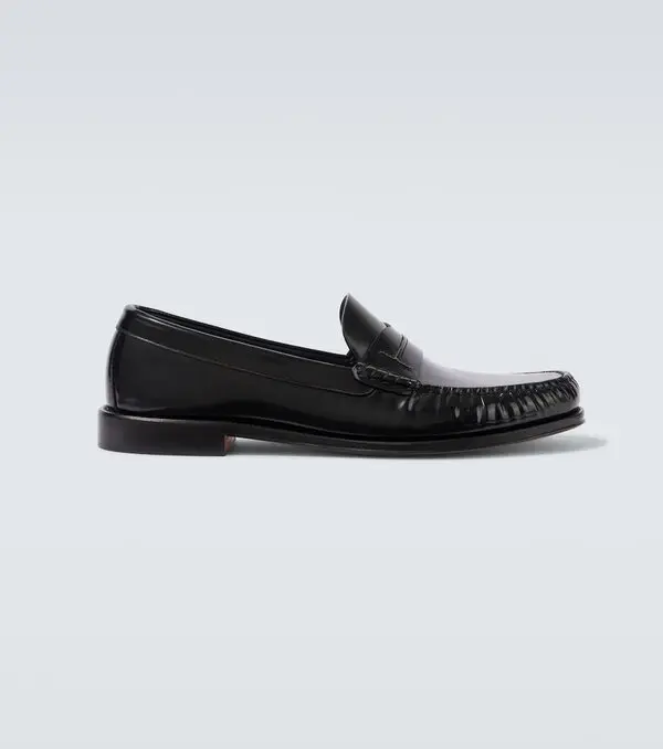 TOM FORD Patent Leather Penny Loafers - Black
