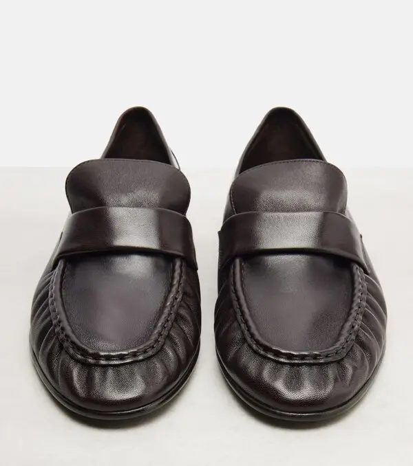 THE ROW Leather Penny Loafers
