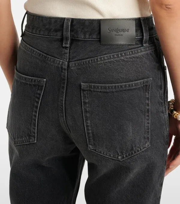 Saint Laurent 90s High-rise Slim Jeans - Black